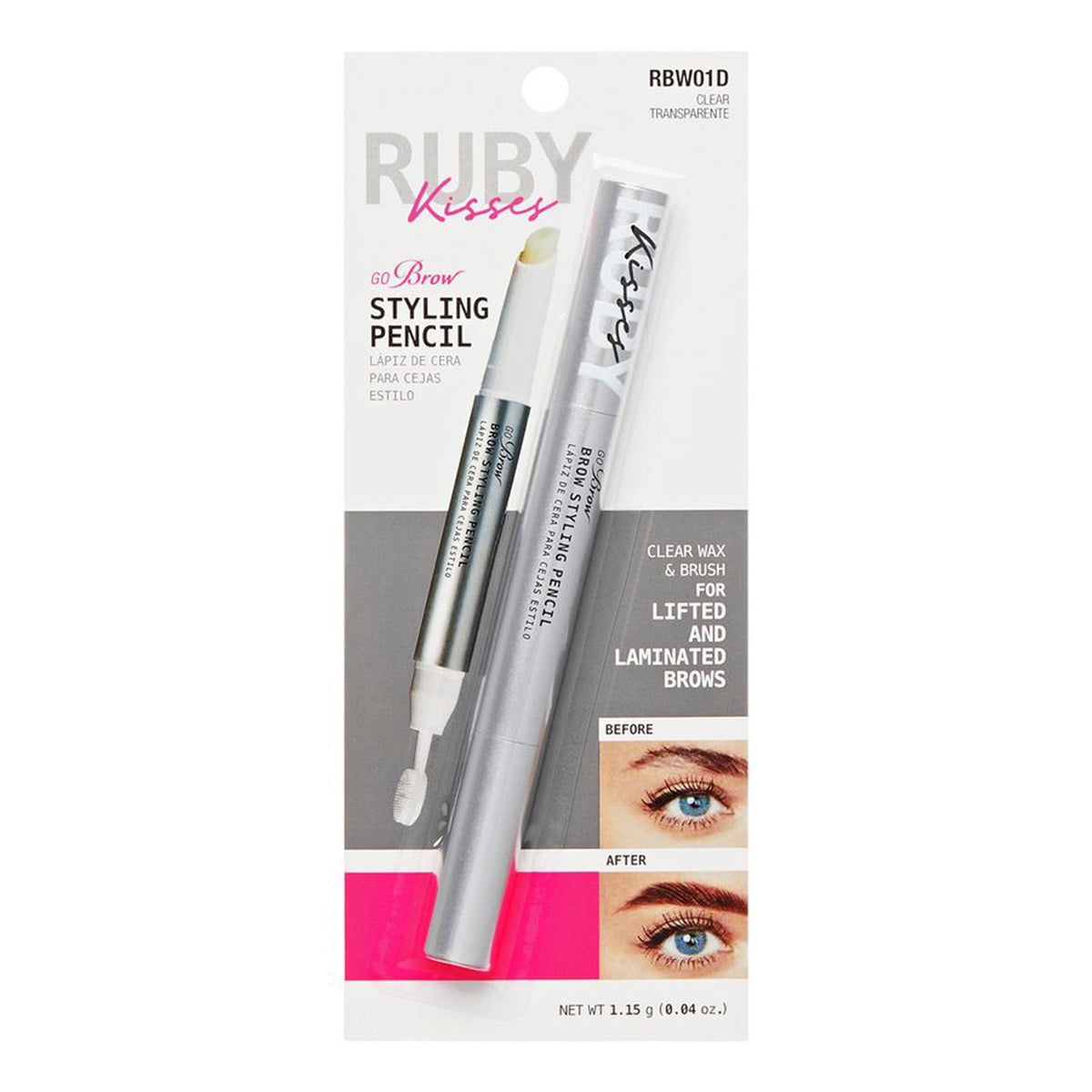 Ruby Kisses Go Brow Styling Pencil Clear 0.04oz/ 1.15g – ikatehouse