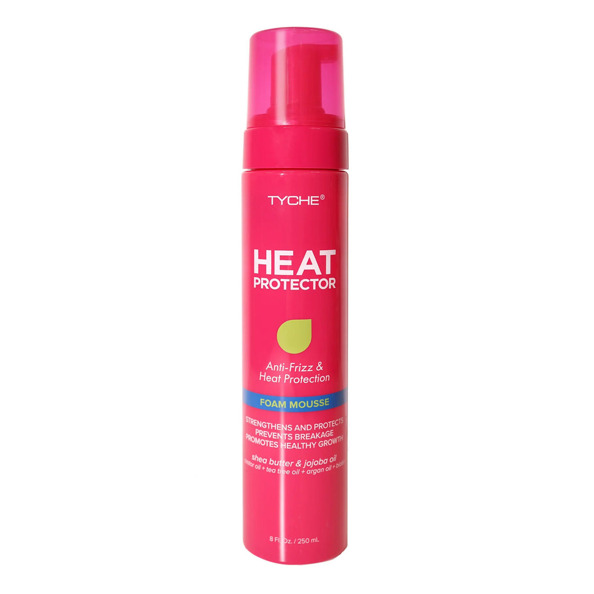 Tyche Heat Protector Anti Frizz & Heat Protection Foam Mousse 8oz/ 250 ...
