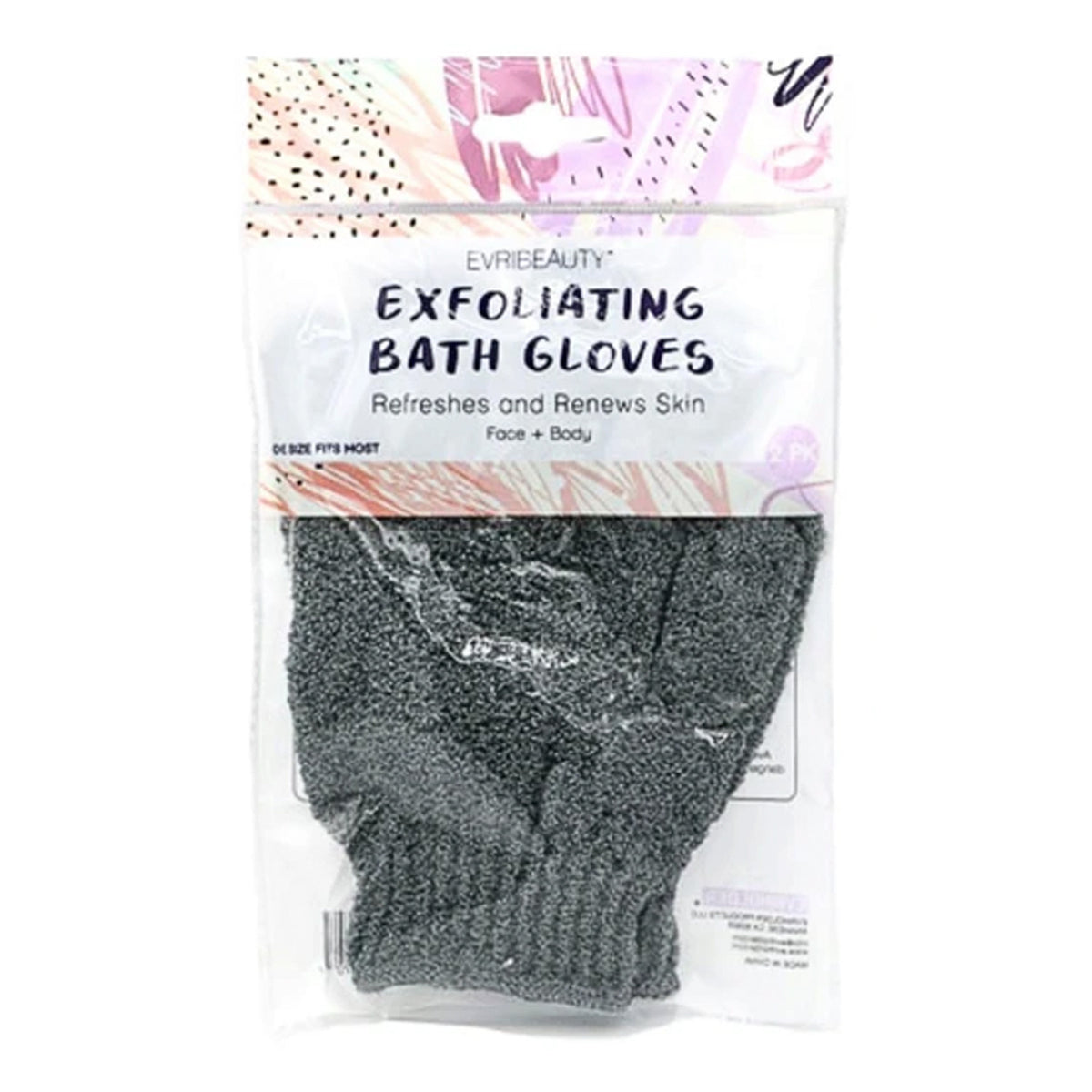 Evribeauty Exfoliating Bath Gloves 2pk – ikatehouse