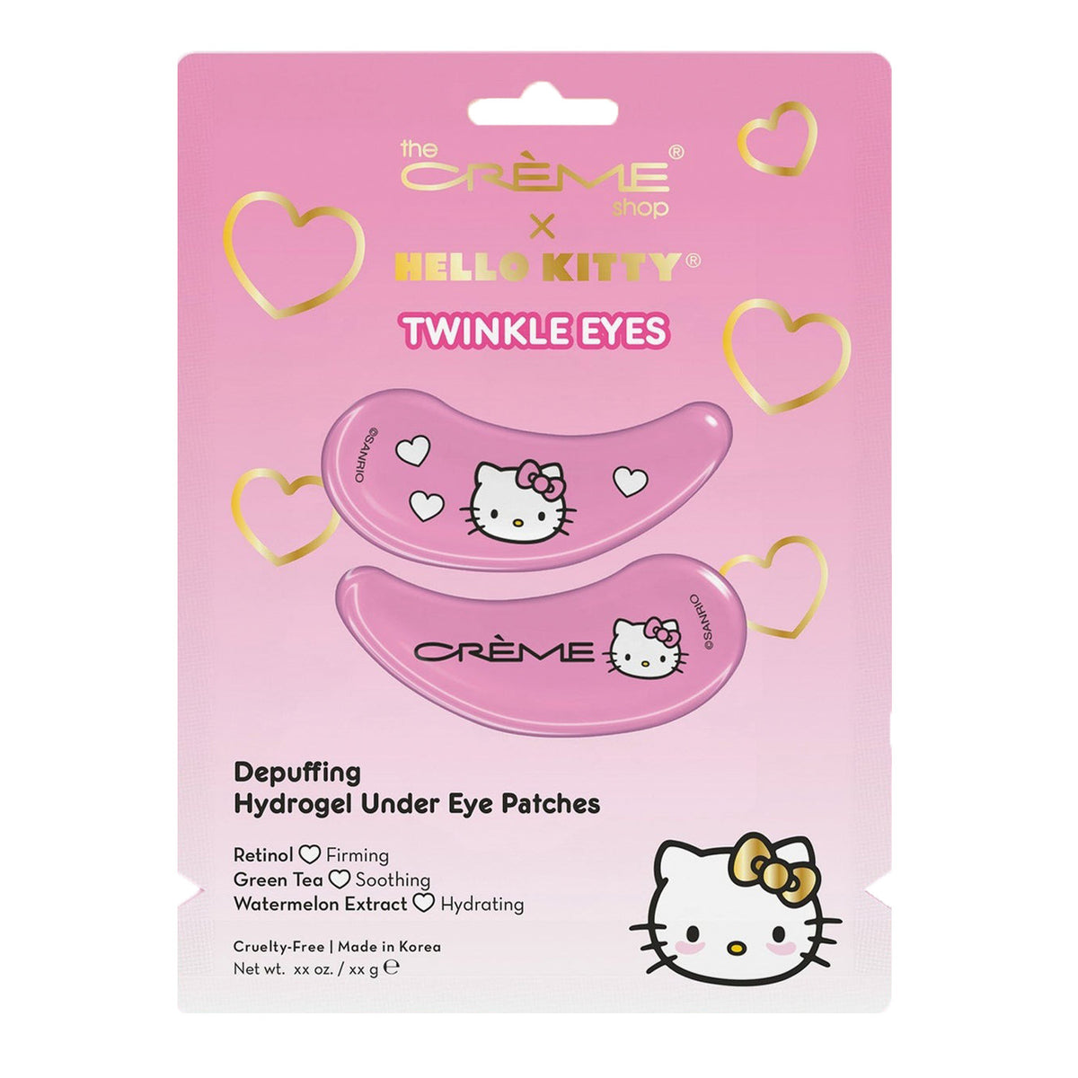 The Creme Shop Hello Kitty Twinkle Eyes Depuffing Hydrogel Under Eye P ...