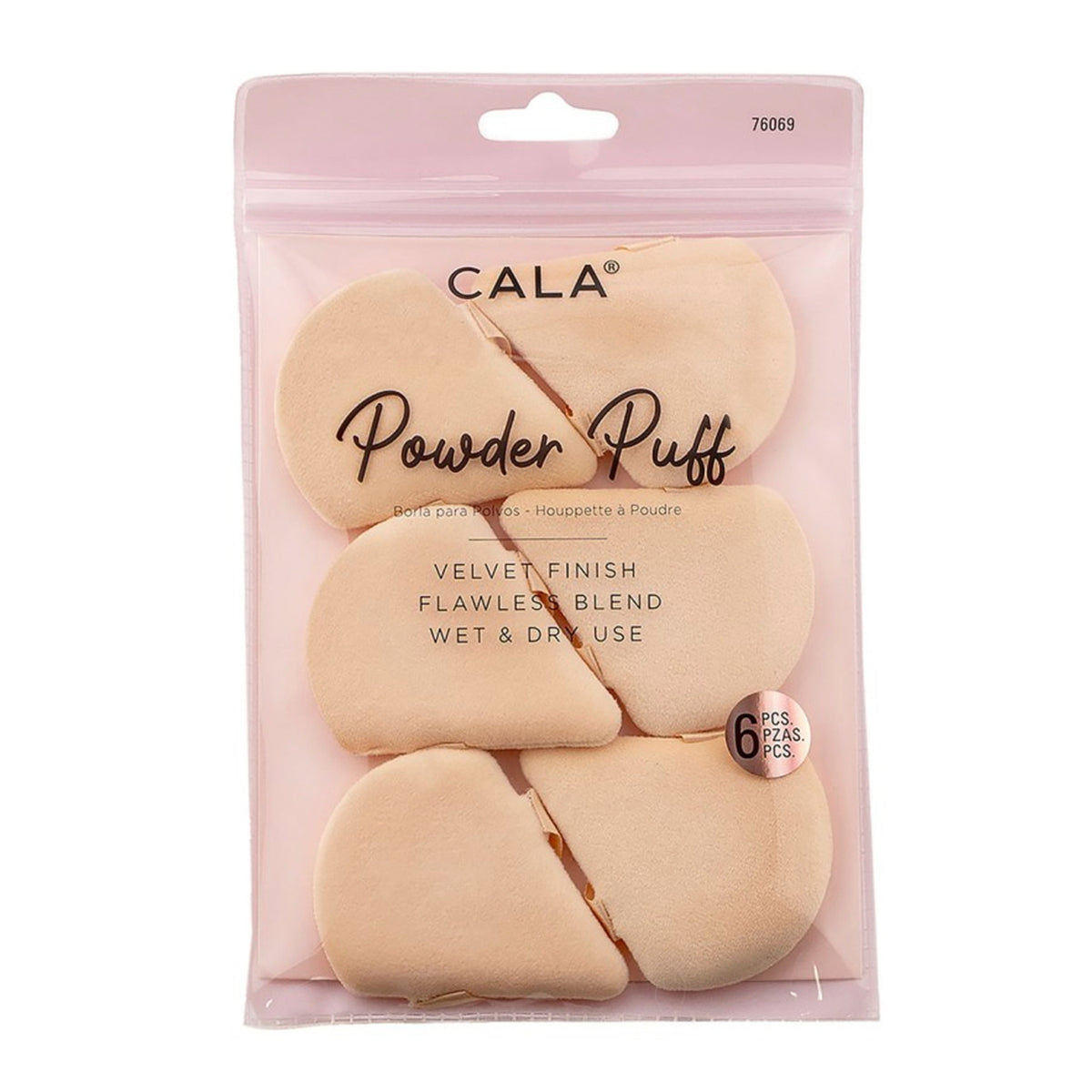 Cala Velvet Finish Flawless Blend Wet & Dry Use Powder Puff 6pcs ...