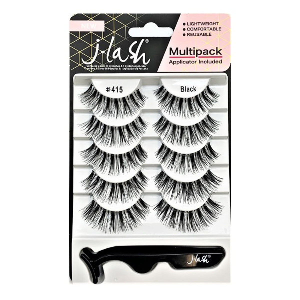 J Lash Multipack Eyelashes 5 Pairs & Applicator – ikatehouse