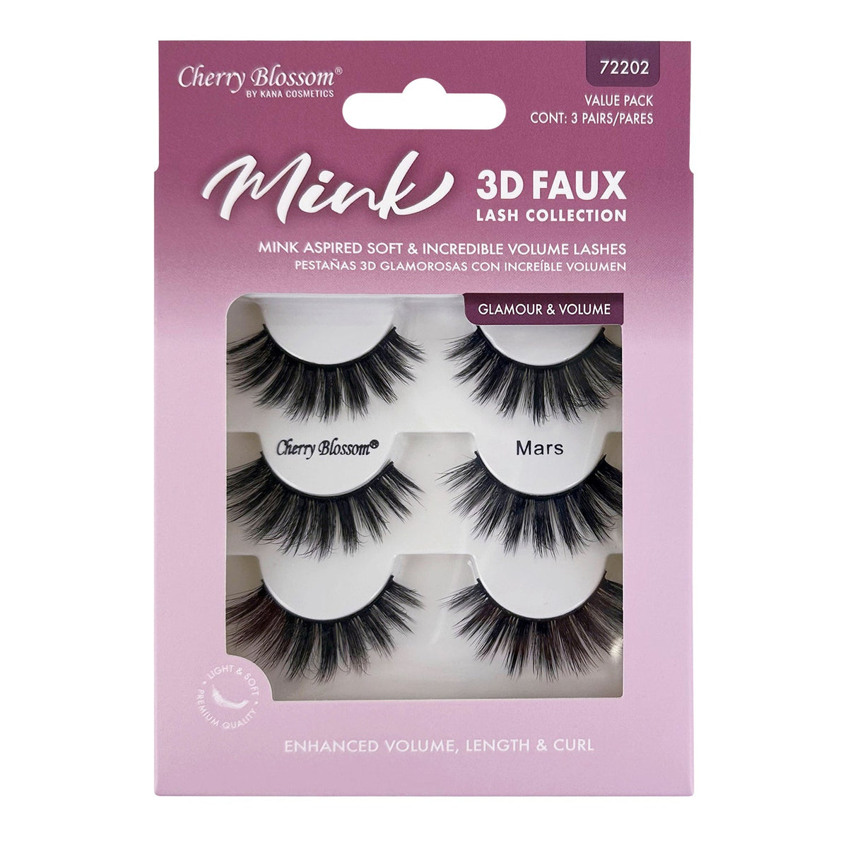 Cherry Blossom Faux Mink 3D Eyelashes 3 Pairs – ikatehouse