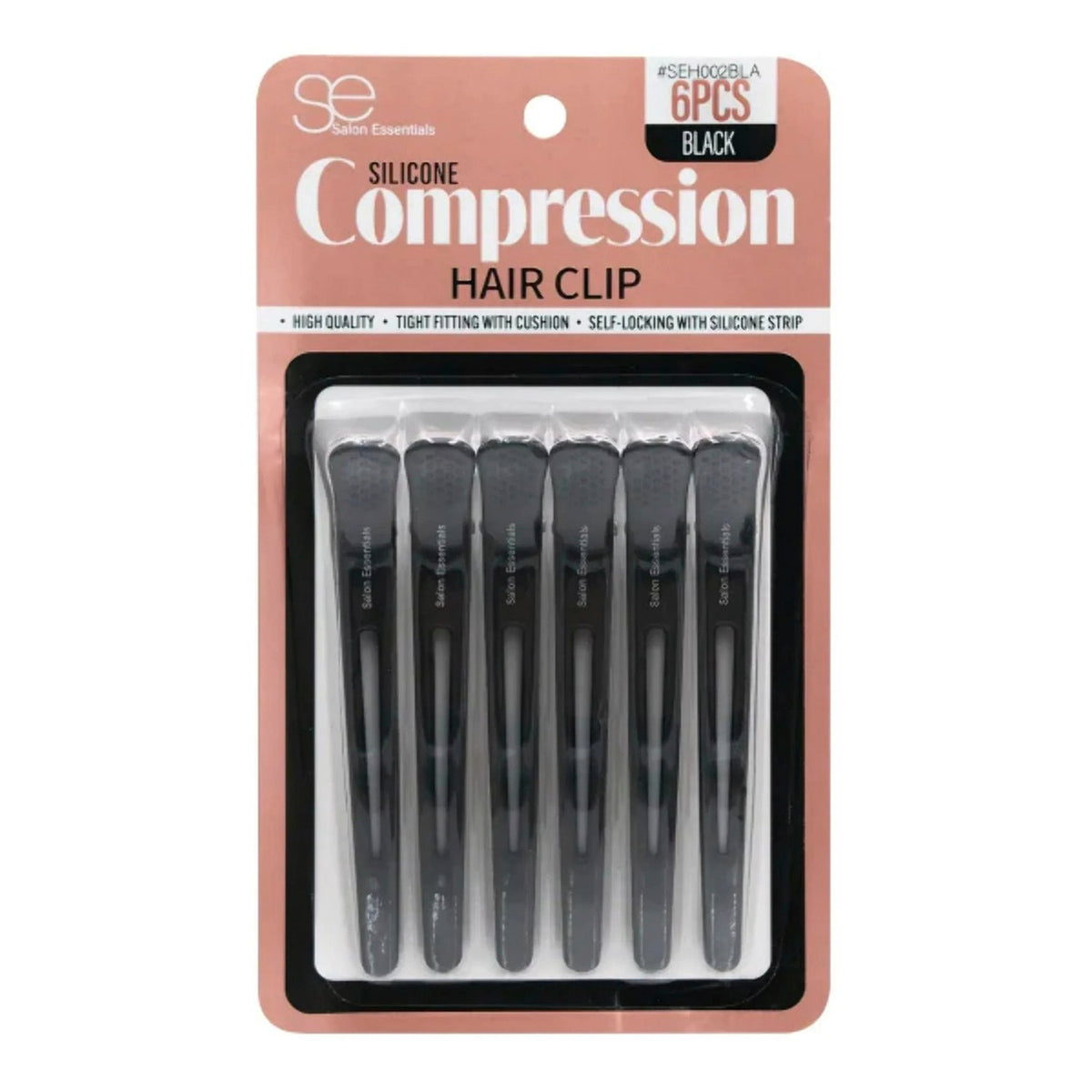 Salon Essentials Silicone Compression Hair Clip 6pcs – ikatehouse