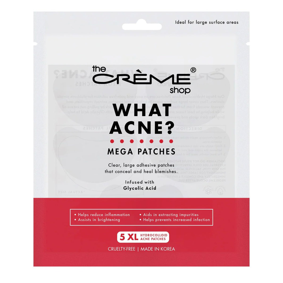 The Creme Shop What Acne? Mega Hydrocolloid Acne Patches 5pcs – ikatehouse