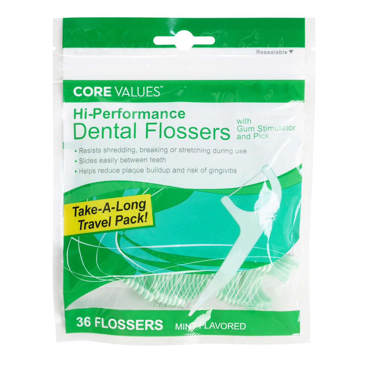 Core Values Dental Flossers Mint Flavored 36pcs – ikatehouse