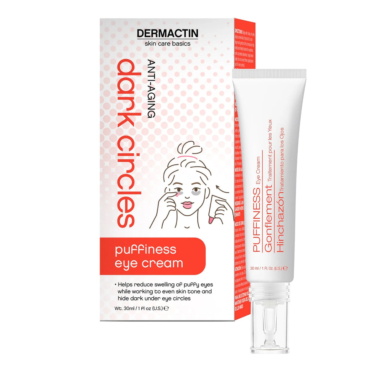 Dermactin Anti Aging Dark Circles Puffiness Eye Cream 1oz/ 30ml ...