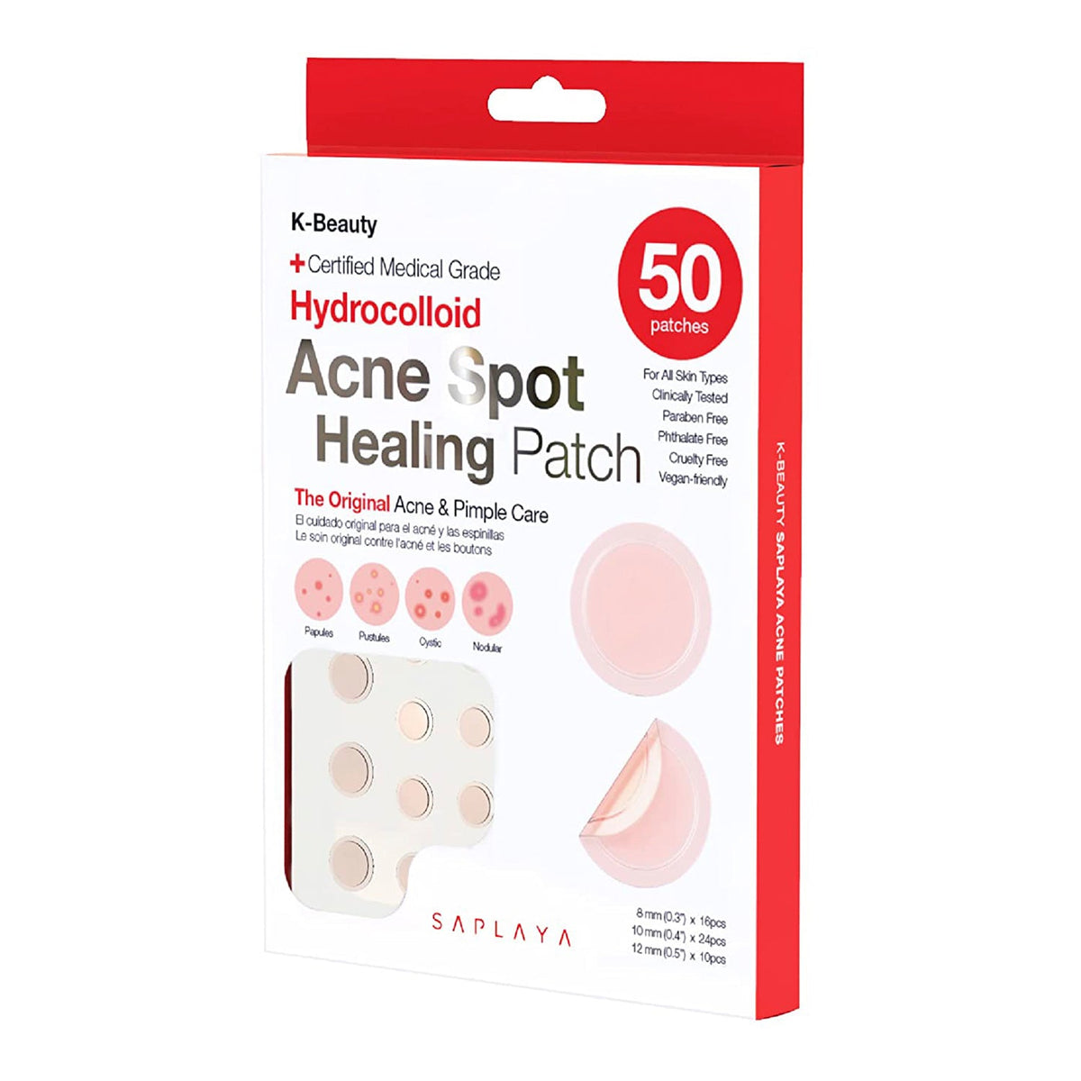 K-Beauty Hydrocolloid Ance Spot Healing Patch Ance & Pimole Care 50pcs ...