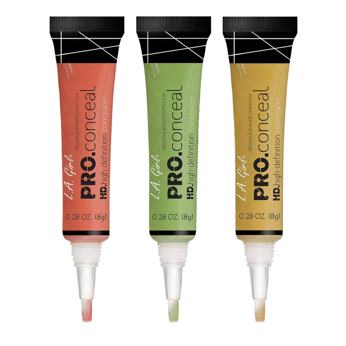 LA GIRL Pro Conceal Set Orange, Yellow, Green Correctors – ikatehouse