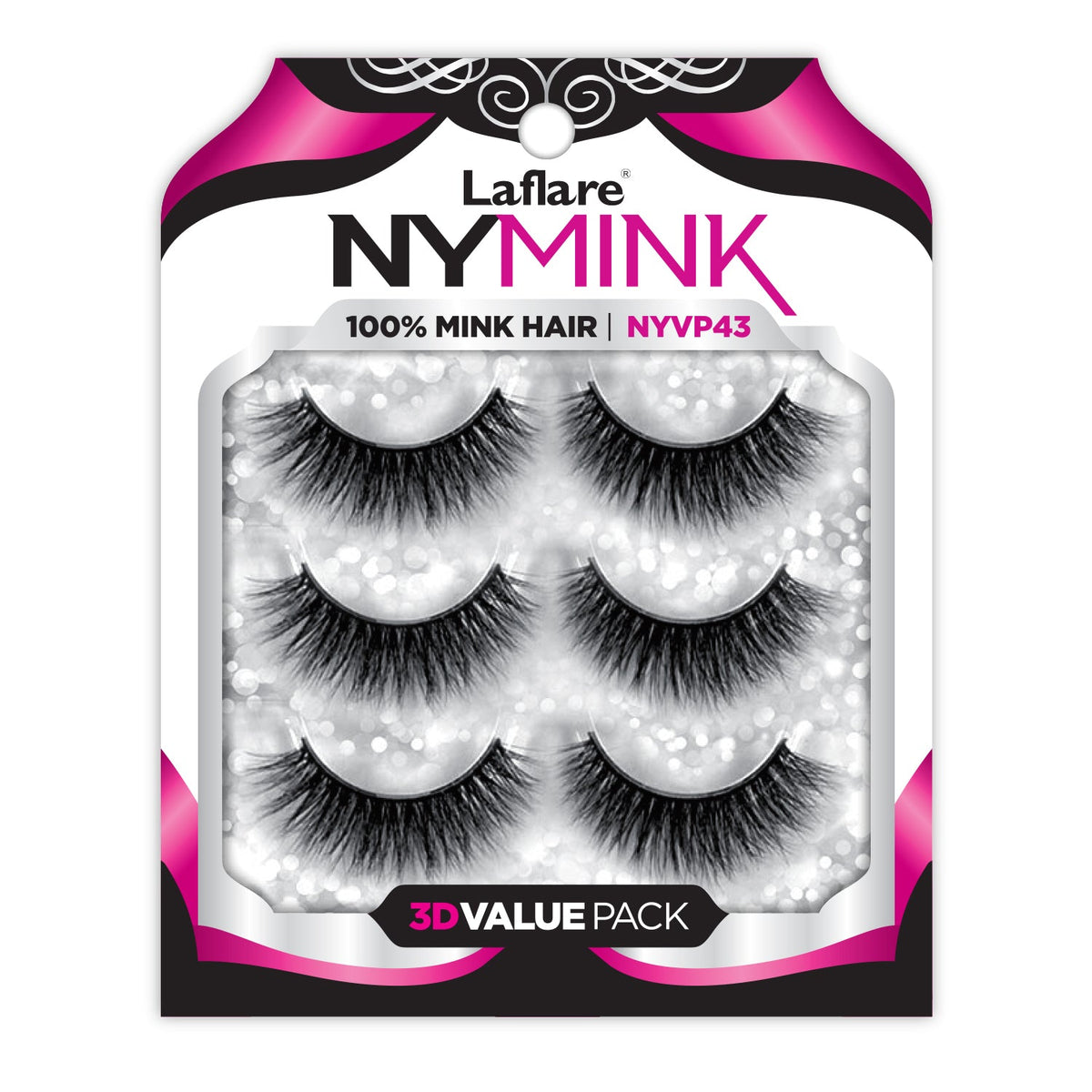 Laflare 100% Mink Hair 3D NY Mink Eyelashes Value Pack 3 Pairs – ikatehouse