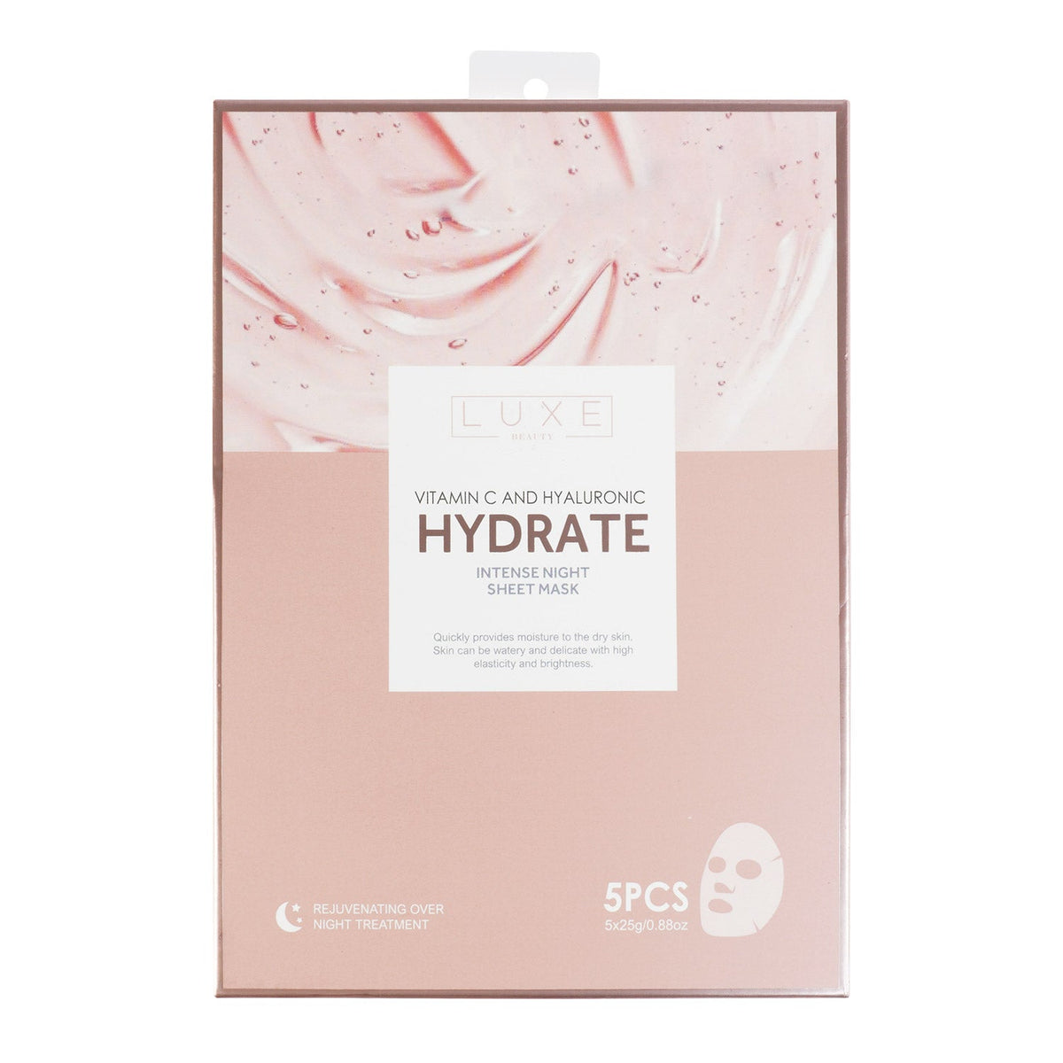 Luxe Hydrate Vitamin C Hyaluronic Sheet Mask 5pcs Ikatehouse
