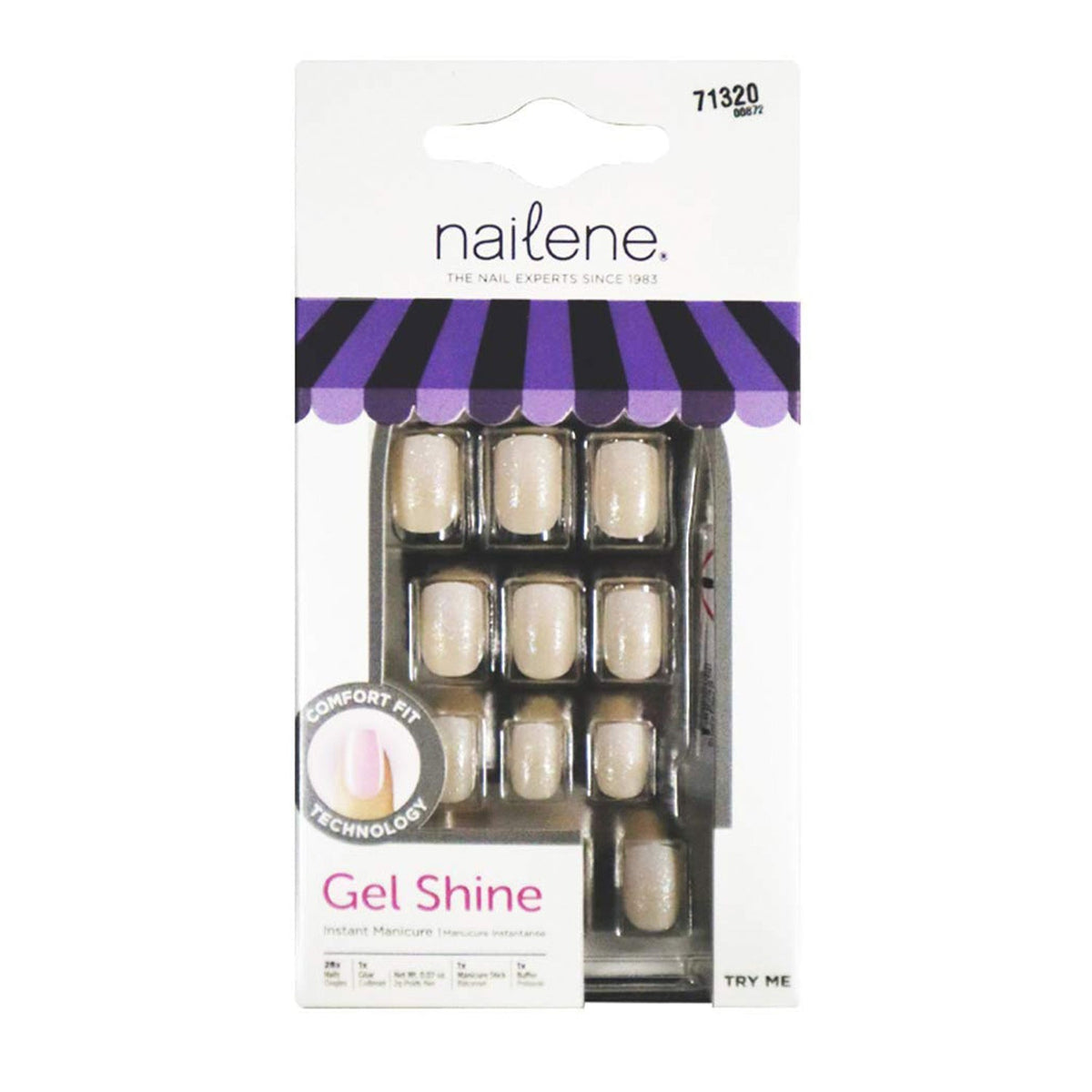 Nailene Gel Shine Instant Manicure Fashion Nail 28 Nails – ikatehouse