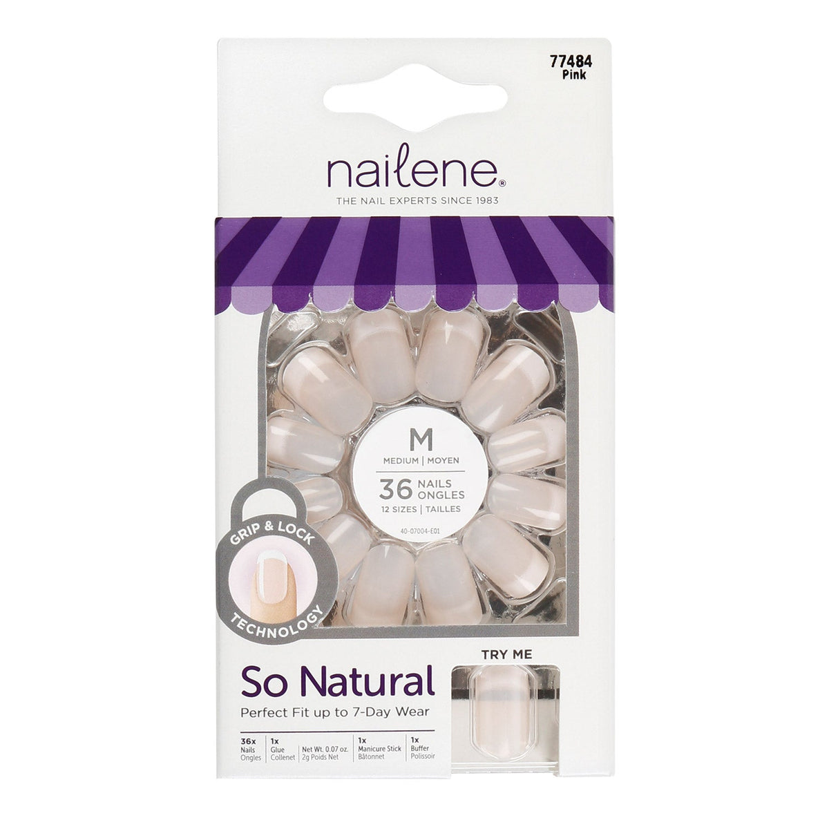 Nailene So Natural Medium 36 Nails 12Sizes – ikatehouse