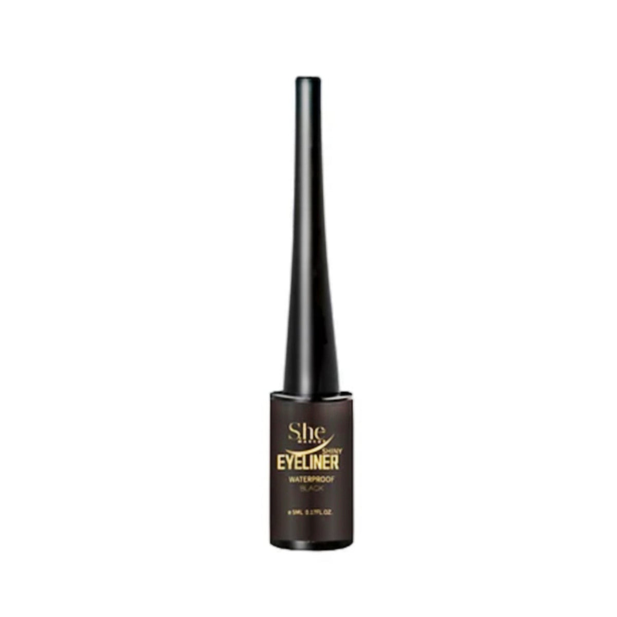 S.he Makeup Waterproof Liquid Shiny Eyeliner Black 0.17oz/ 5ml – ikatehouse