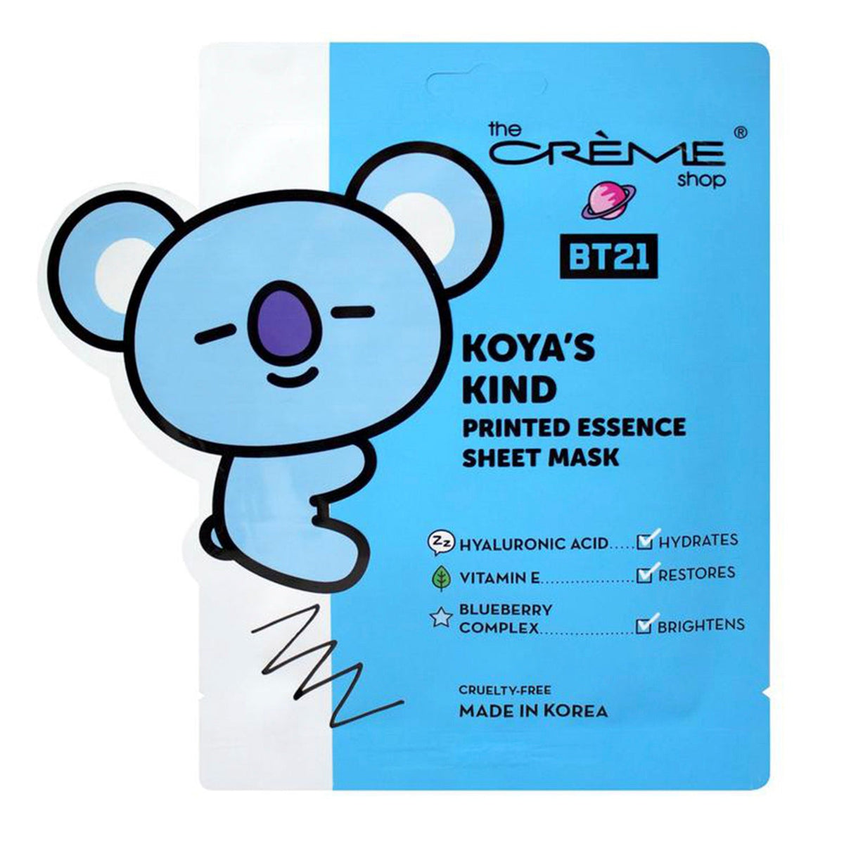 The Creme Shop BT21 Koya's Kind Printed Essence Sheet Mask – ikatehouse